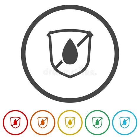 Anti Rust Icon Set Icons In Color Circle Buttons Stock Vector