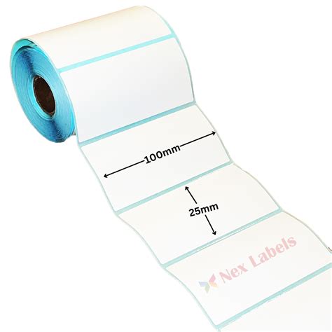 100mm X 25mm Direct Thermal Labels 500 Labelsroll Reliable