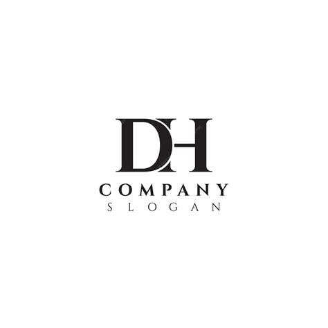 Letra Criativa Dh Logotipo Minimalista Vetor Premium