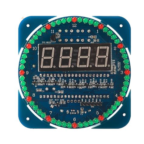 Rotating DS Digital LED Display Module Alarm Electronic Digital Clock LED Temperature