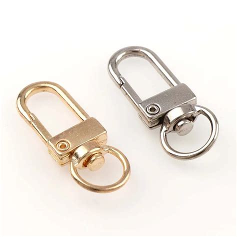 5pcs 12x35mm Gold Rhodium Color Lobster Clasp Clips Key Hook Keychain