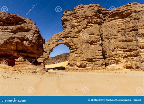 Rock Formation Tassili N Ajjer National Park Algeria Africa Stock