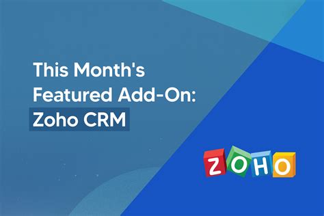 This Months Featured Add On Zoho Crm Gravity Forms