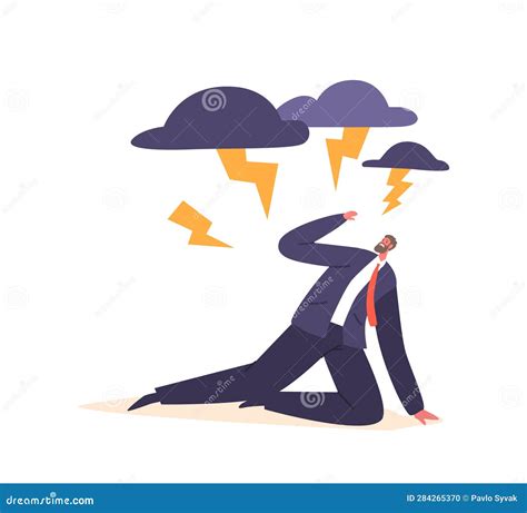 Lightning Phobic Male Character Experiences Extreme Fear And Anxiety In