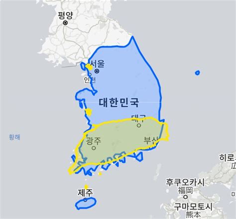 한국 일본 대만 면적 비교 미스터리공포 에펨코리아