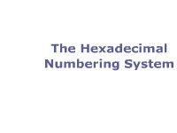 Hexadecimal Numbering System Wisc Online OER