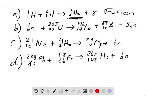 Solved Indicate If The Following Equations Represent R N Fission Reactions Or Fusion Reactions