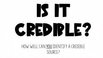 Evaluating Website Credibility For Research Activity TPT