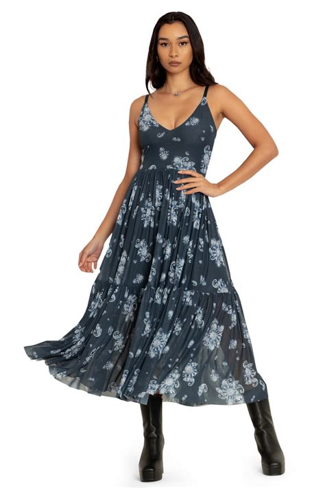 Baldurs Bouquet Sheer Midaxi Dress Limited Blackmilk Clothing