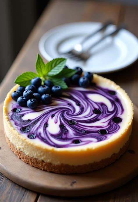 Blueberry Swirl Cheesecake Recipe Hearty Mom Recipes