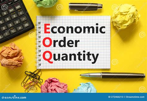 Eoq Economic Order Quantity Symbol Concept Words Eoq Economic Order