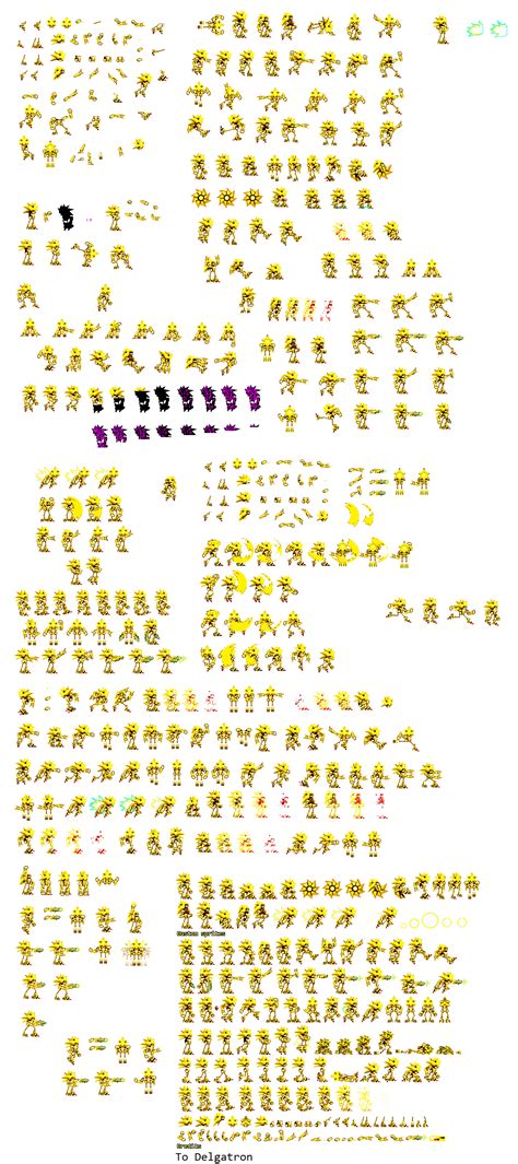 Super Mecha Sonic Sprite Sheet By Delgatron On Deviantart