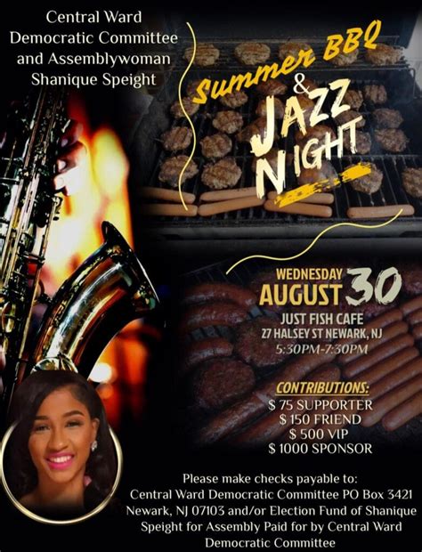Assemblywoman Speight Newark Summer Bbq And Jazz Night Insider Nj