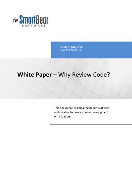 white paper why review code smartbear support