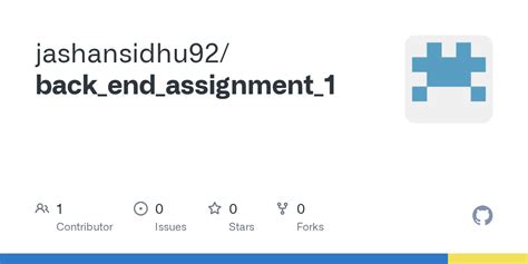 Github Jashansidhu92backendassignment1