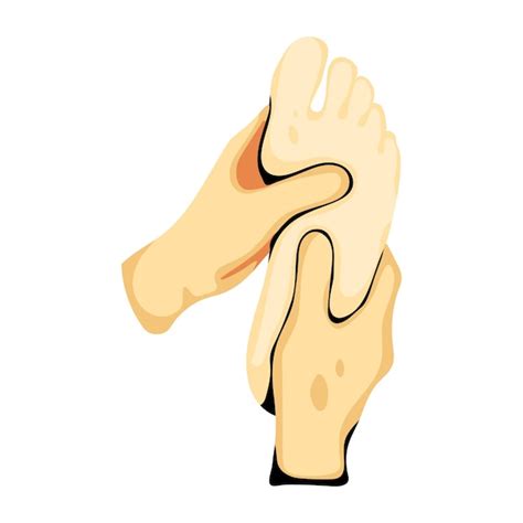 Premium Vector A Flat Icon Of Foot Massage