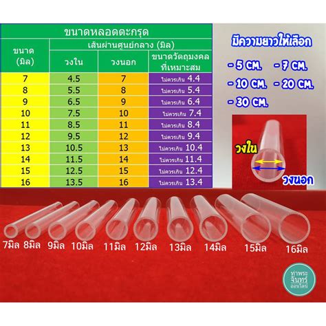 หลอดตะกรุด ปลอกตะกรุด หลอดอะคริลิคใส เบอร์ 7 16 แถมฟรีโฟมยางรอง Shopee Thailand