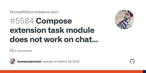 Compose Extension Task Module Does Not Work On Chat Not Initiated Peoples · Issue 5584