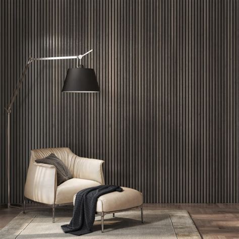 Acoustic Slat Wall Panels Smoked Oak Panelling Direct