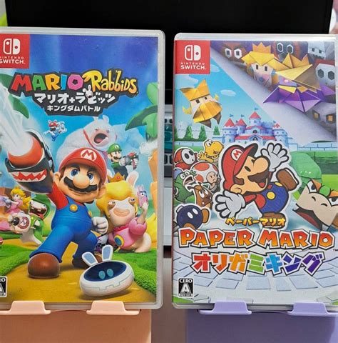 Paper Mario Origami King And Mario Rabbids 2 Games Video Gaming Video