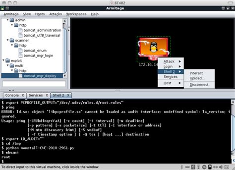 Hacking Linux With Armitage Linux Security Blog