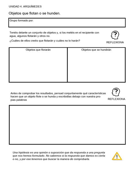 Experiencia 1 Flotabilidad Pdf