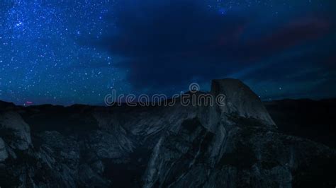 Yosemite National Park Milky Way Galaxy Above Half Dome From Glacier