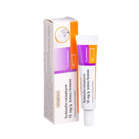 TERBINAFIN RATIOPHARM 10 mg g kremas 15 g Norfos vaistinė