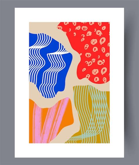 Premium Vector Abstract Illusion Creative Forms Wall Art Print