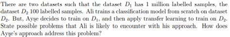 Solved There Are Two Datasets Such That The Dataset D Has Chegg