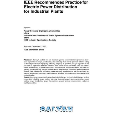 خرید و قیمت دانلود کتاب Ieee Std 141 1993 Ieee Recommended Practice For Electric Power