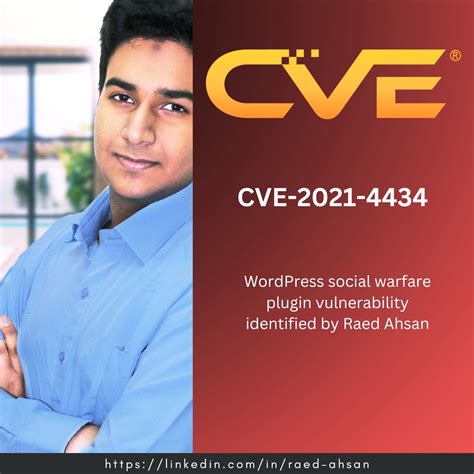 cybersecurity cve wordpress securityresearch infosec… raed ahsan