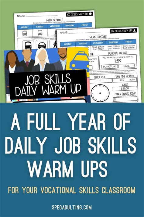 job skills daily warm up worksheets bundle artofit
