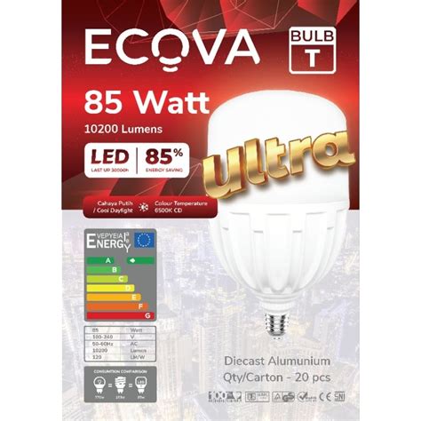 Jual Lampu Led Ultra Kapsul Ecova W W W Shopee Indonesia