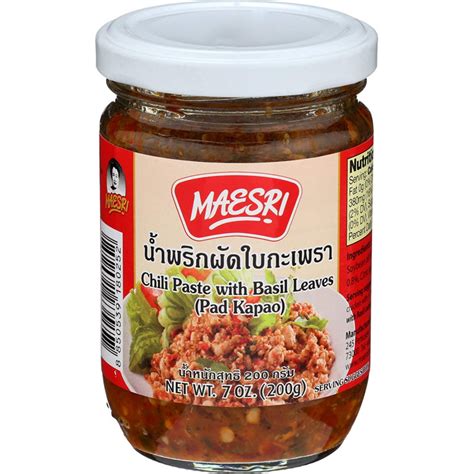 Maesri Chilli Paste With Basil Leaves 200g