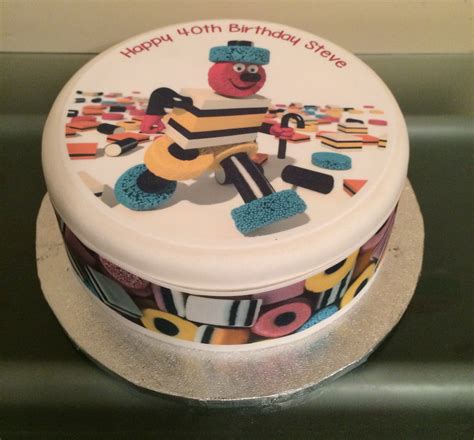 Liquorice Allsorts Bertie Bassett Edible Icing Cake Topper The Caker