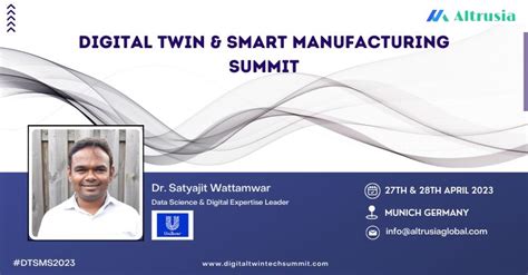 Digital Twin And Smart Manufacturing Summit On Linkedin Dtsms