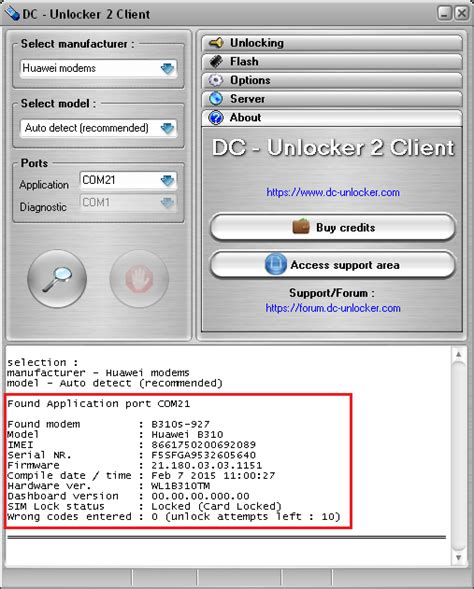 Huawei B310 Detect And Unlock Guide