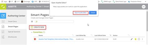 How To Create A New Smart Page [legacy] Assette Support