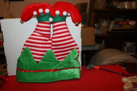 Nwot Christmas Elf Hat Feet Legs One Size Green Red £660 Picclick Uk