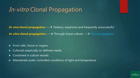 Clonal Propagation Introduction Techniques Factors Applications And Disadvantages Pptx