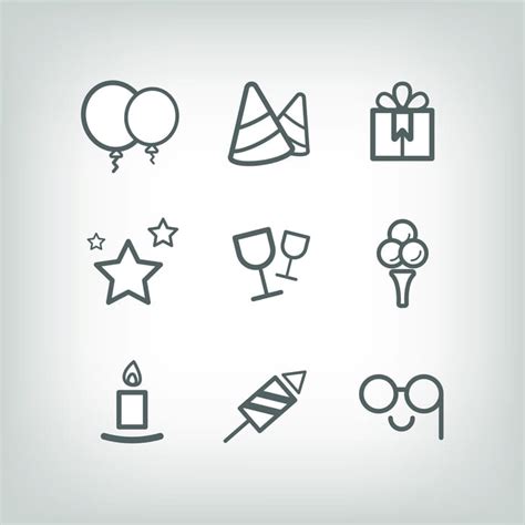 Birhday 또는 웨딩 디자인을위한 벡터 아이콘 Eps Uidownload