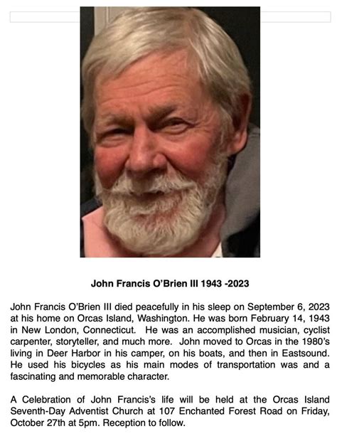 John Francis Obrien Passages Islands Sounder