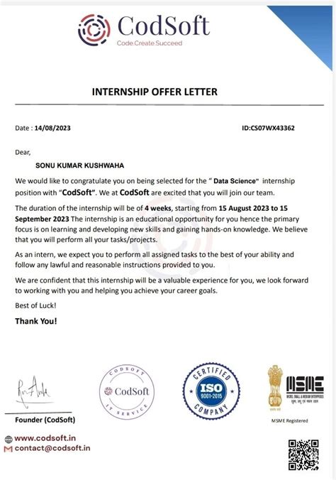 Sonu Kushwaha On Linkedin Codesoft Intership Datascience Python