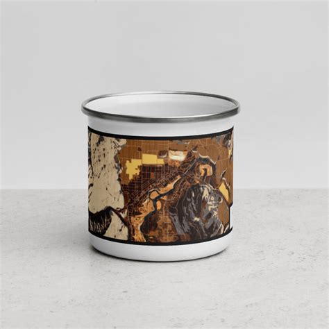 Leavenworth Washington Map Enamel Mug In Ember — Jace Maps