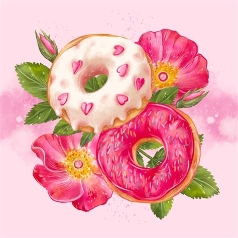 Ilustra o em aquarela rosa choque Vetor Grátis