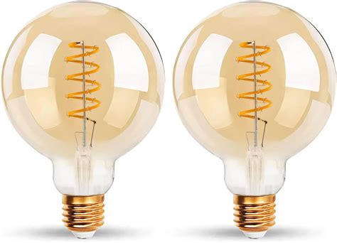 EXTRASTAR Spiral Vintage LED Light Bulb W G E Bulb W Equivalent LM K Warm
