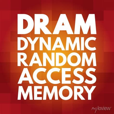 Dram Dynamic Random Access Memory Acronym Technology Concept Posters