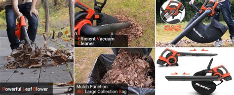 Maxlander Cordless Leaf Blower And Vacuum With Bag 3 In 1