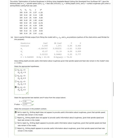 Solved The Article Optimization Of Surface Roughness In